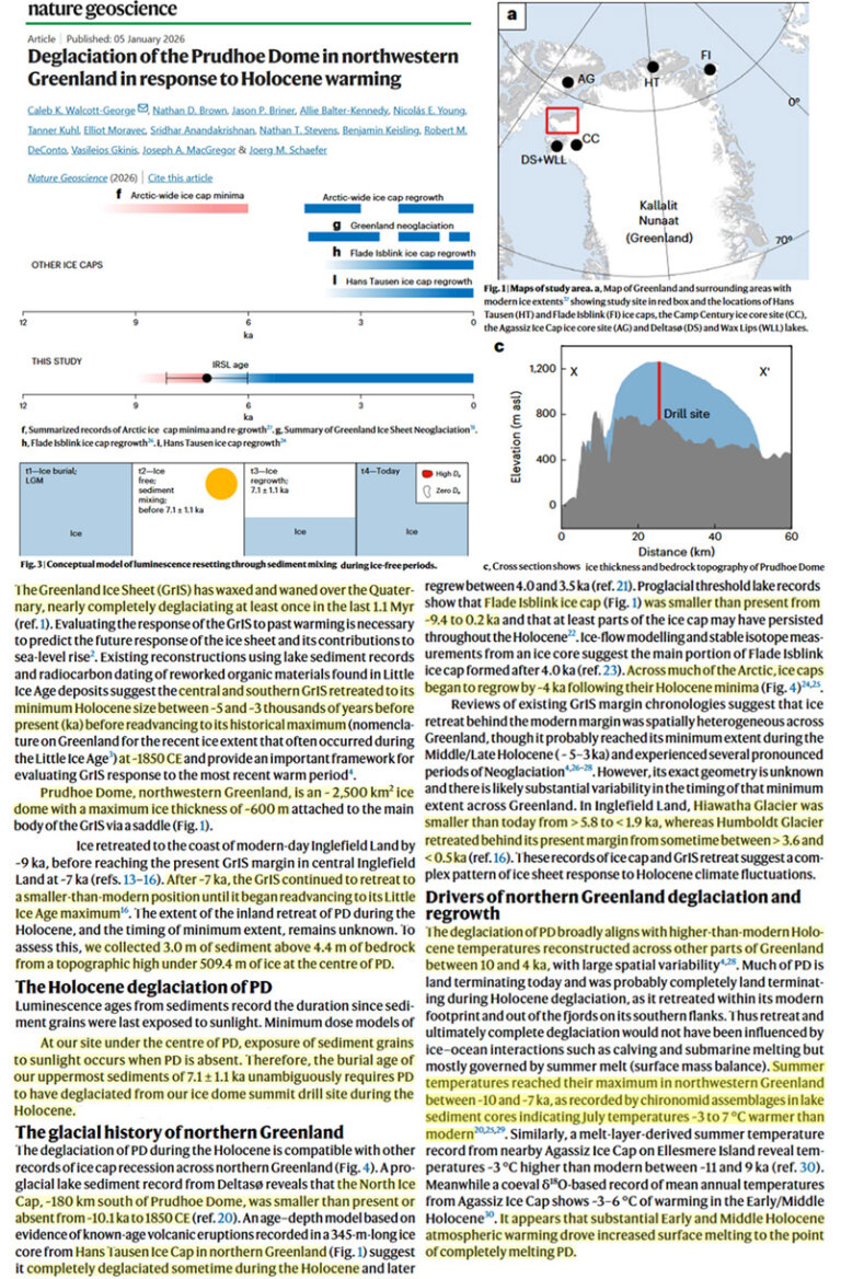 Neue Studie: Grönland war vor 6000 bis 8000 Jahren um 3 bis 7 °C wärmer ...